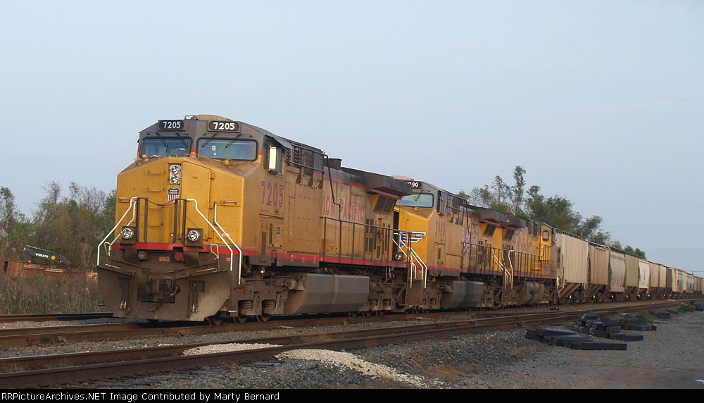 UP 7205 and Sisters Ready to Head West from Avandale Yard